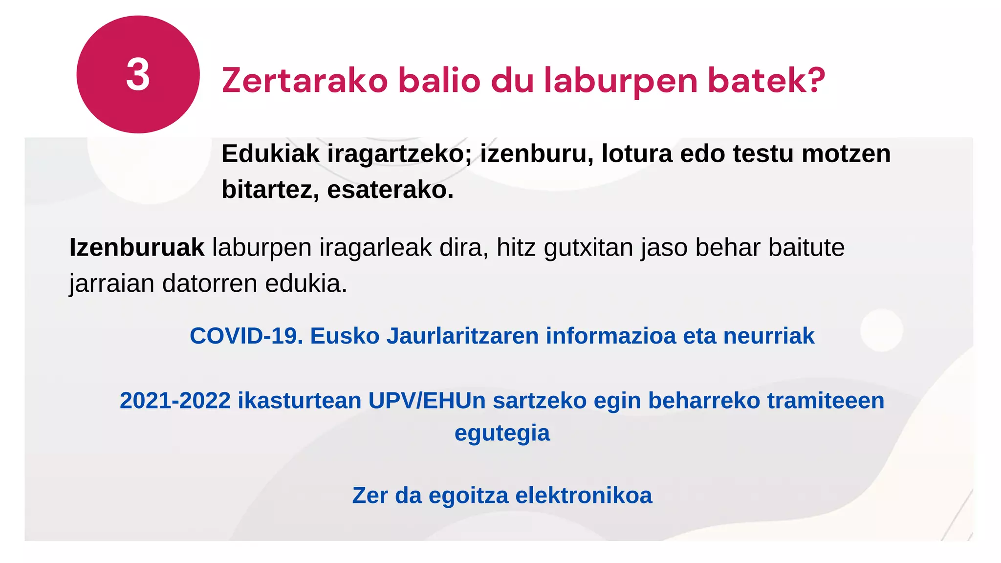 Zertarako balio du laburpen batek? | PPT