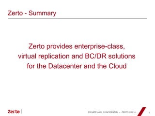 Zerto @ VMUG.IT 20150304 | PPT