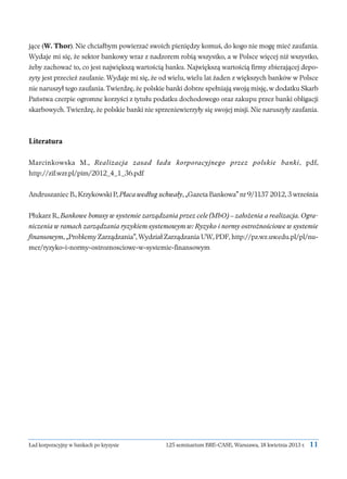 BRE-CASE Seminarium 125 - Ład korporacyjny w bankach po kryzysie | PDF