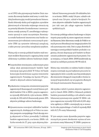 BRE-CASE Seminarium 103 - Integracja Rynku Finansowego - 5 lat członkostwa Polski w UE | PDF