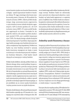 BRE-CASE Seminarium 103 - Integracja Rynku Finansowego - 5 lat członkostwa Polski w UE | PDF