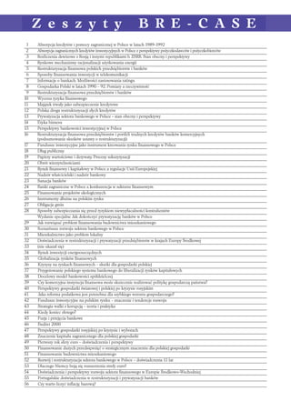 BRE-CASE Seminarium 114 - "Dostosowanie fiskalne w Polsce w świetle konstytucyjnych i ustawowych ...