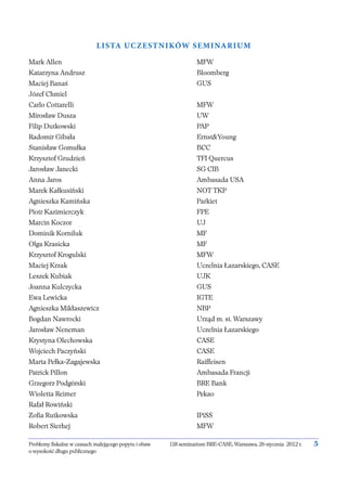 BRE-CASE Seminarium 118 - "Problemy fiskalne w czasach malejącego ...