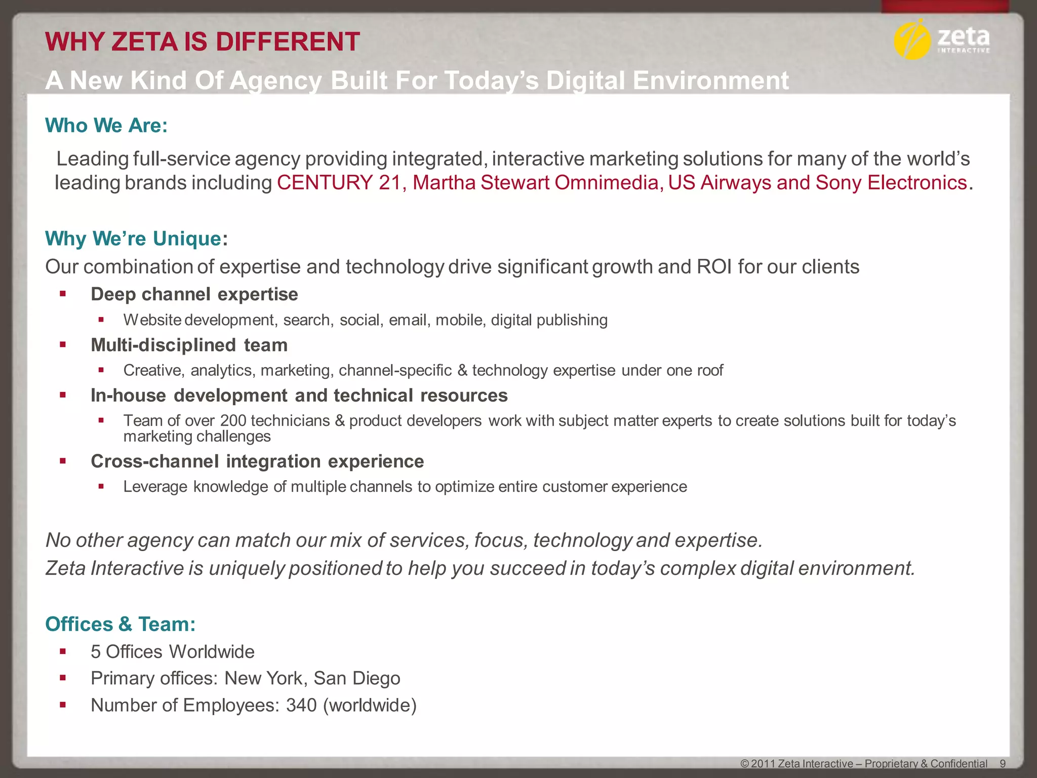Zeta interactive technology 2011 | PPT