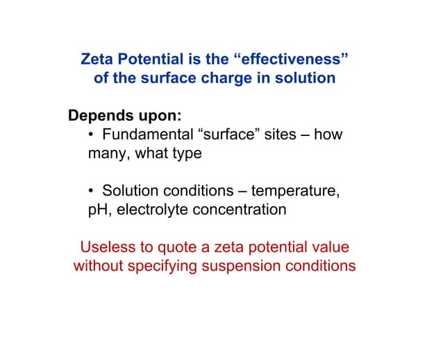 Overview of Zeta Potential Concept, Measurement Use, and Applications ...