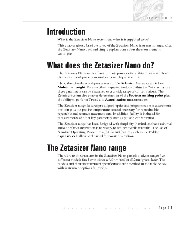 Zetasizer manual | PDF