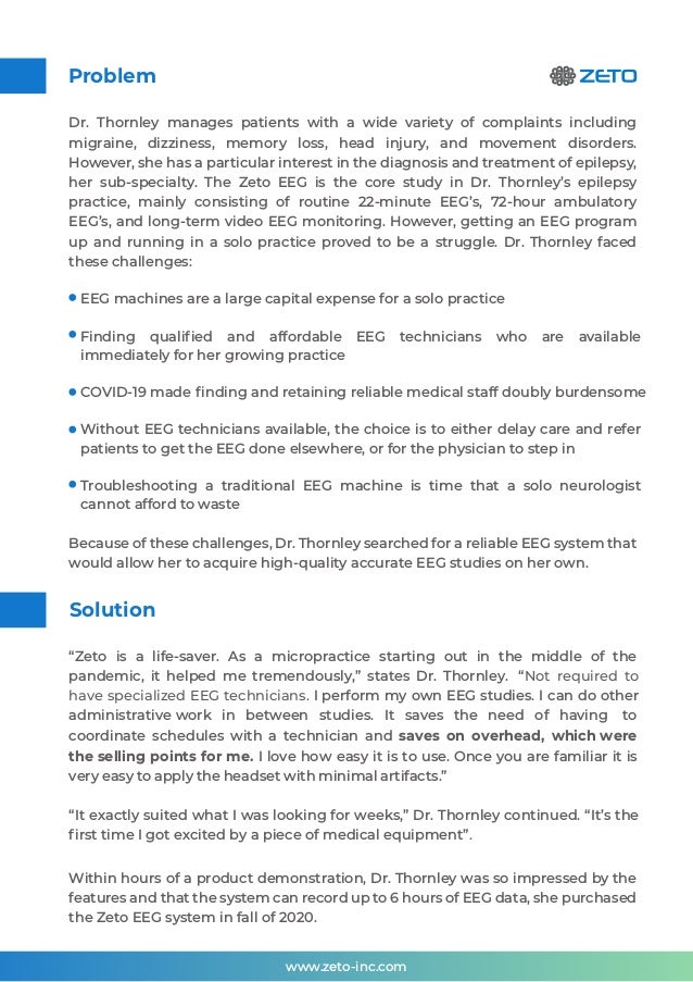 Case Study - Virginia Thornley, M.D. shared her experience with the ...