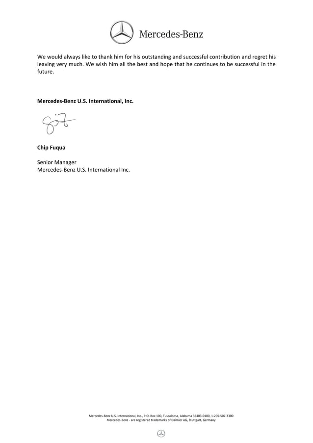 Performance Review - Mercedes Benz USA International | PDF