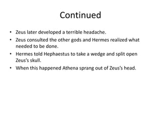 Powerpoint On The God Zeus