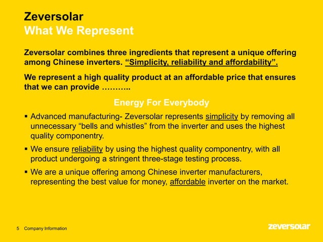 Zeversolar Inverter Presentation | PPTX
