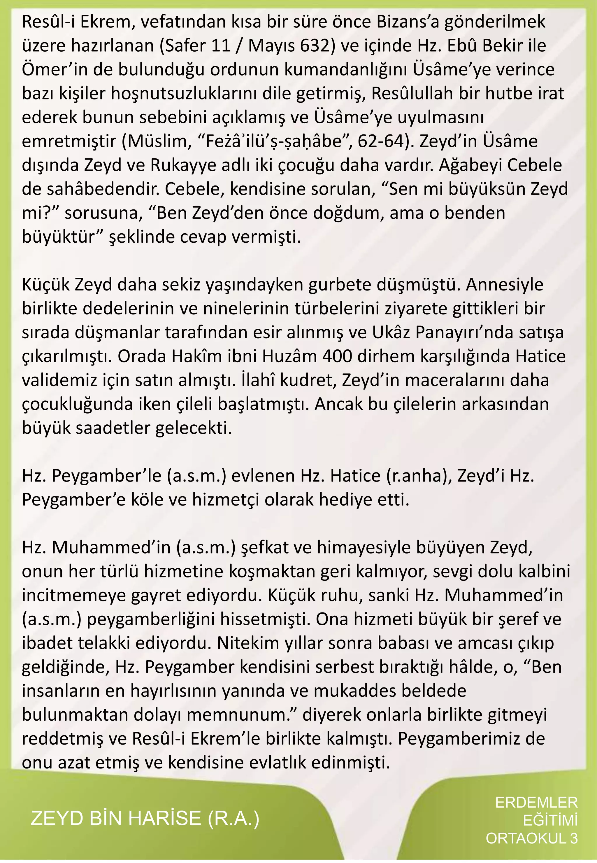 Zeyd Bin Harise(r.a.) | PPTX
