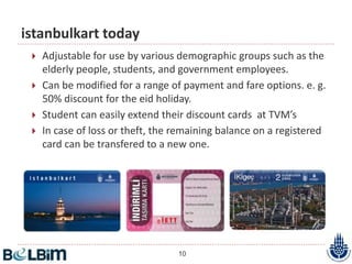 "istanbulkart, A Success Story of Metropolitan Smart Card", Paris, 29 ...