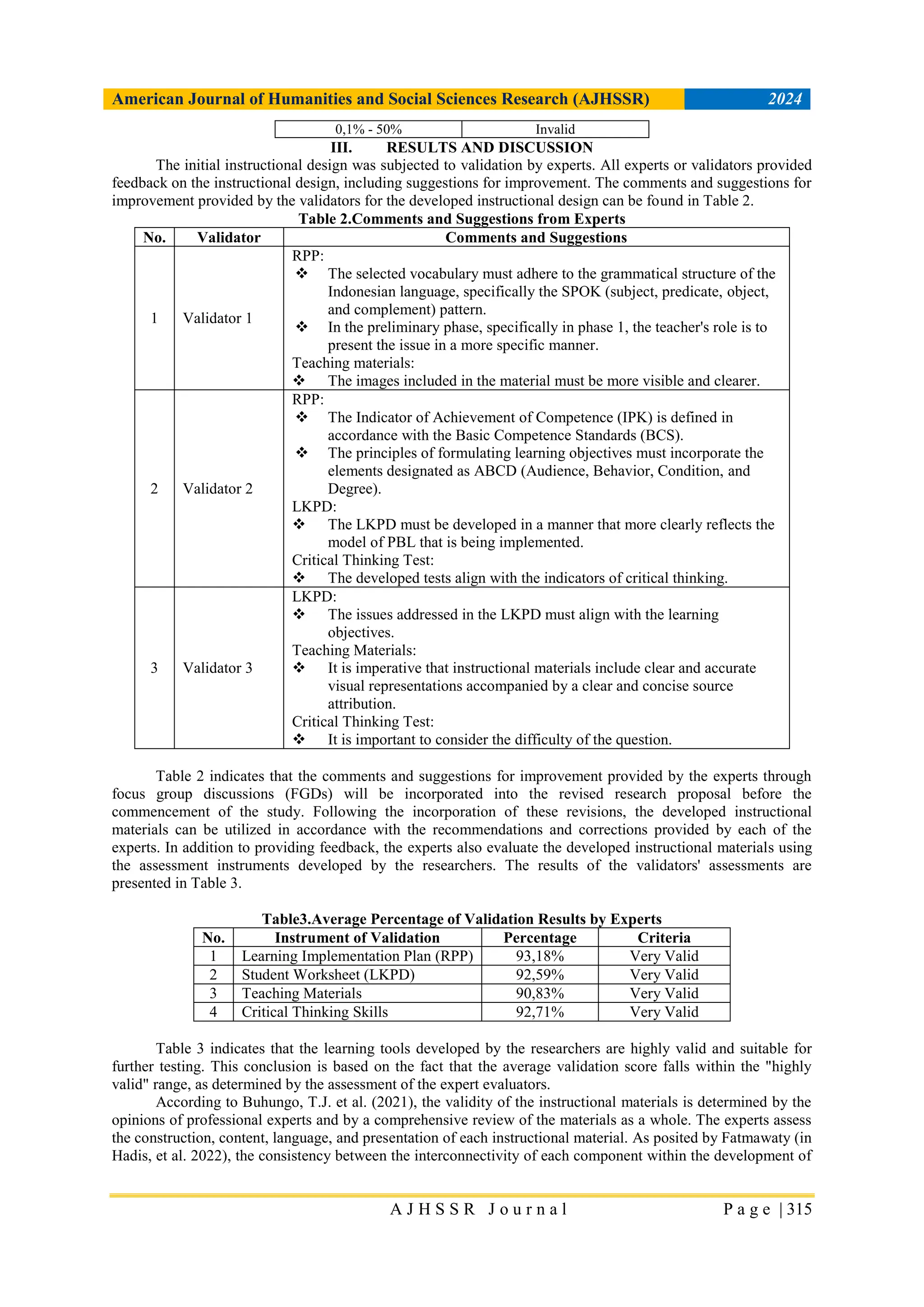 VALIDITY OF THE PROBLEM-BASED LEARNING MODELLEARNING TOOLS BASED ON THE STEAM APPROACHON ...