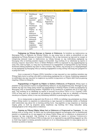 Impluwensiya ng Banyagang Wika sa Pagkatuto ng Wikang Filipino: Isang Mixed Method na Pag-aaral ...