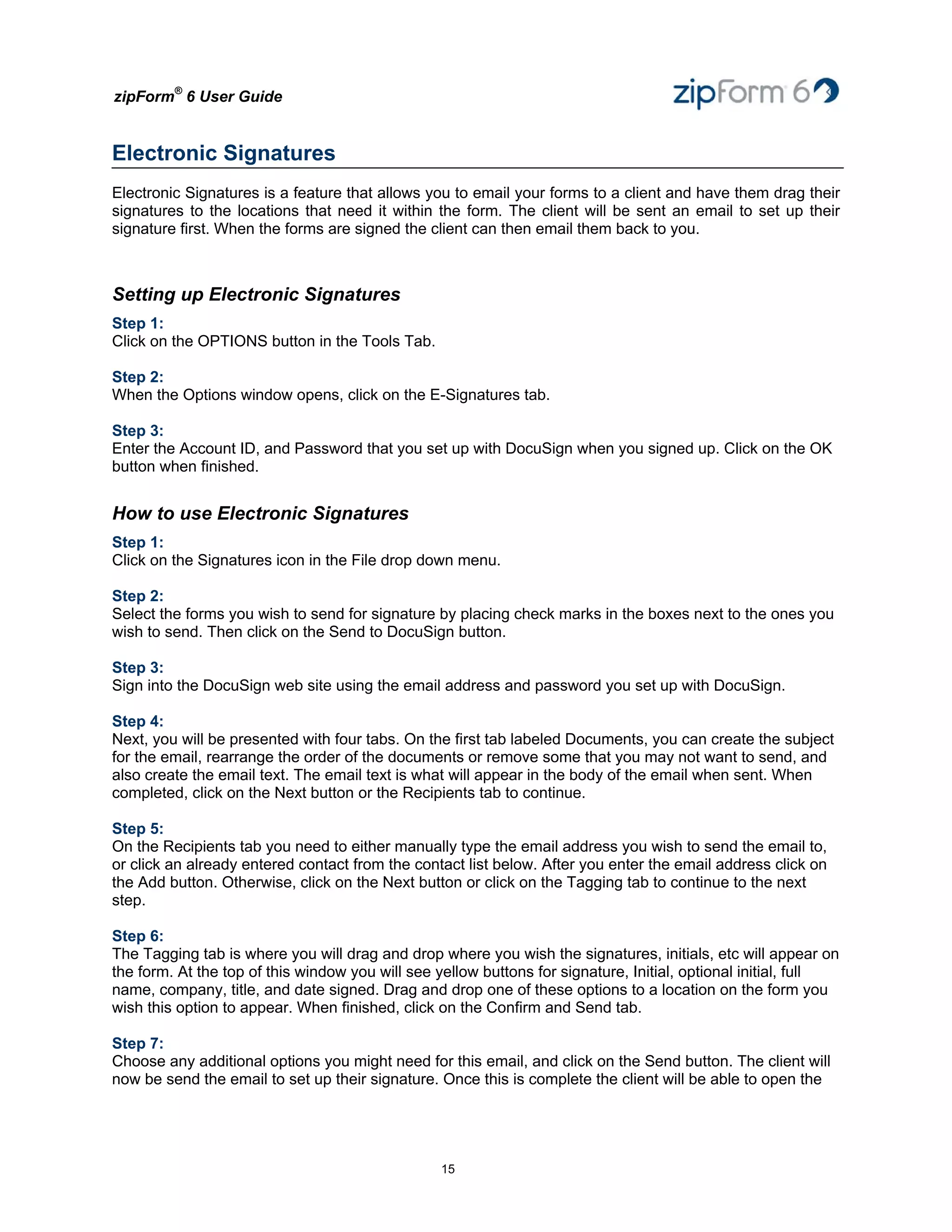 Zipforms Online 6 Users guide | PDF