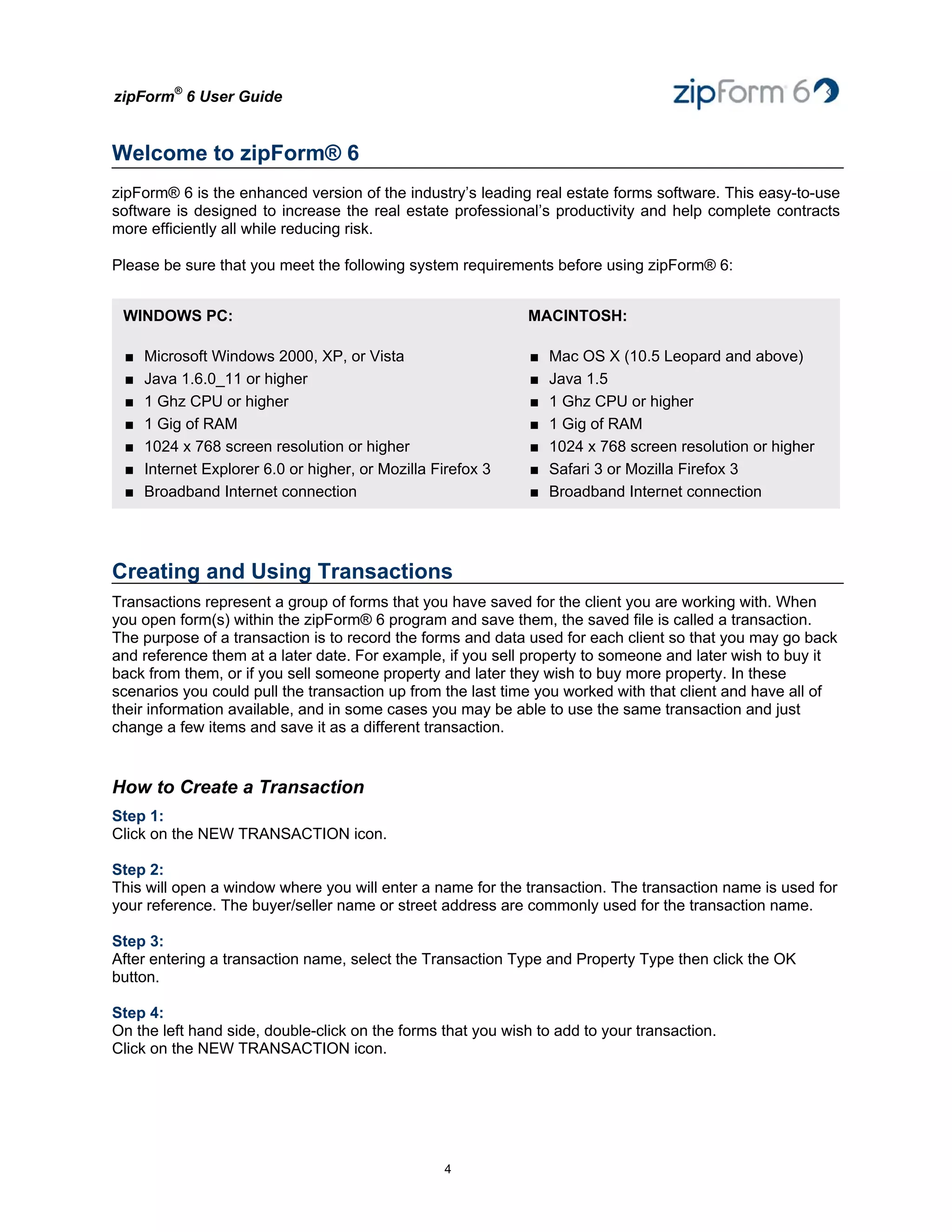 Zipforms Online 6 Users guide | PDF