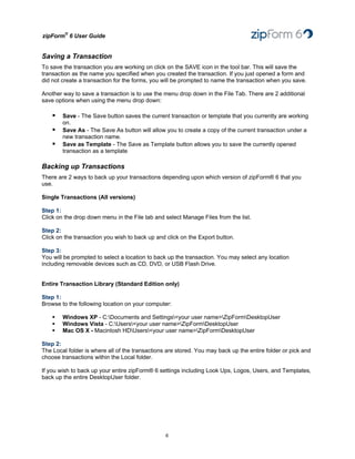 Zipforms Online 6 Users guide | PDF