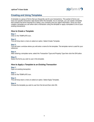 Zipforms Online 6 Users guide | PDF
