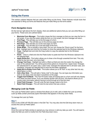 Zipforms Online 6 Users guide | PDF