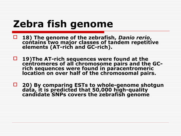 Evolution Of The Zebrafish Genome – NQETJ