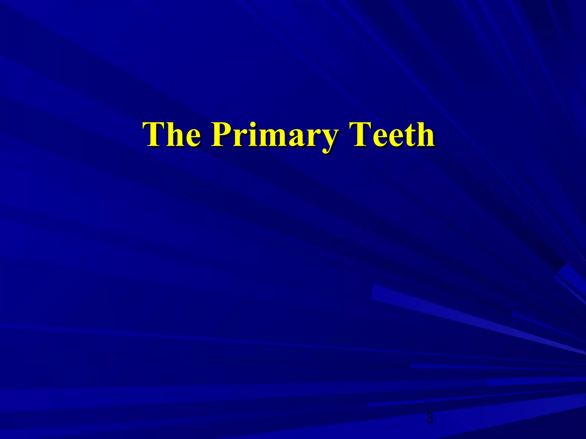 Primary teeth and occlusion | PPT