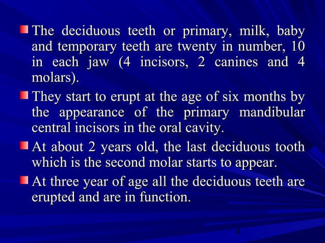 Primary teeth and occlusion | PPT | Dental Health | Diseases and Conditions