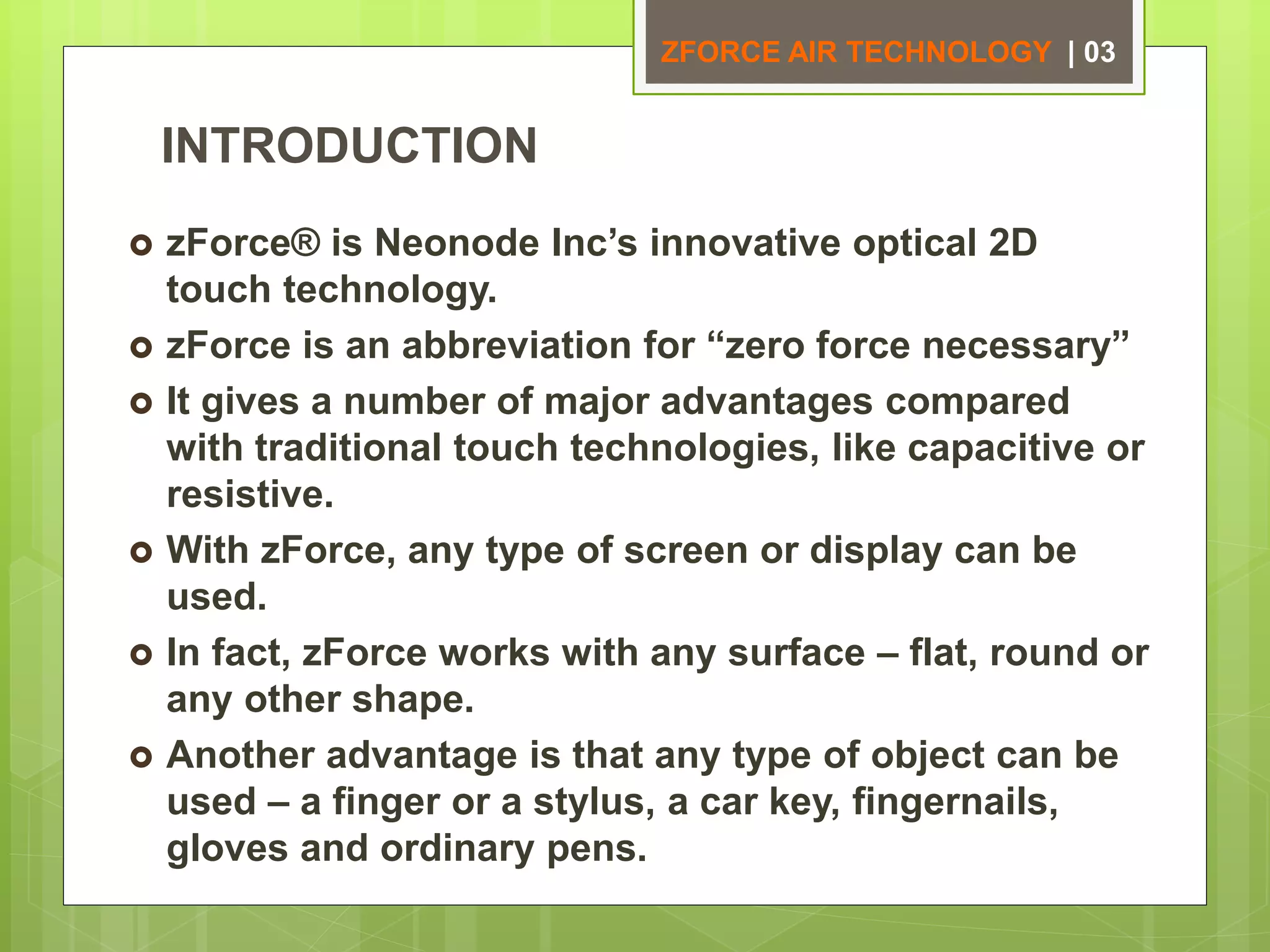 Neonode's zForce Air Technology | PPT