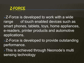 Z force touch screen technology | PPTX