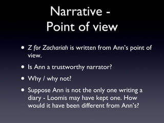 Z For Zachariah | PPT
