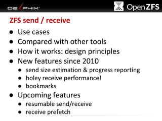 OpenZFS send and receive | PPT