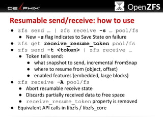 OpenZFS send and receive | PPT