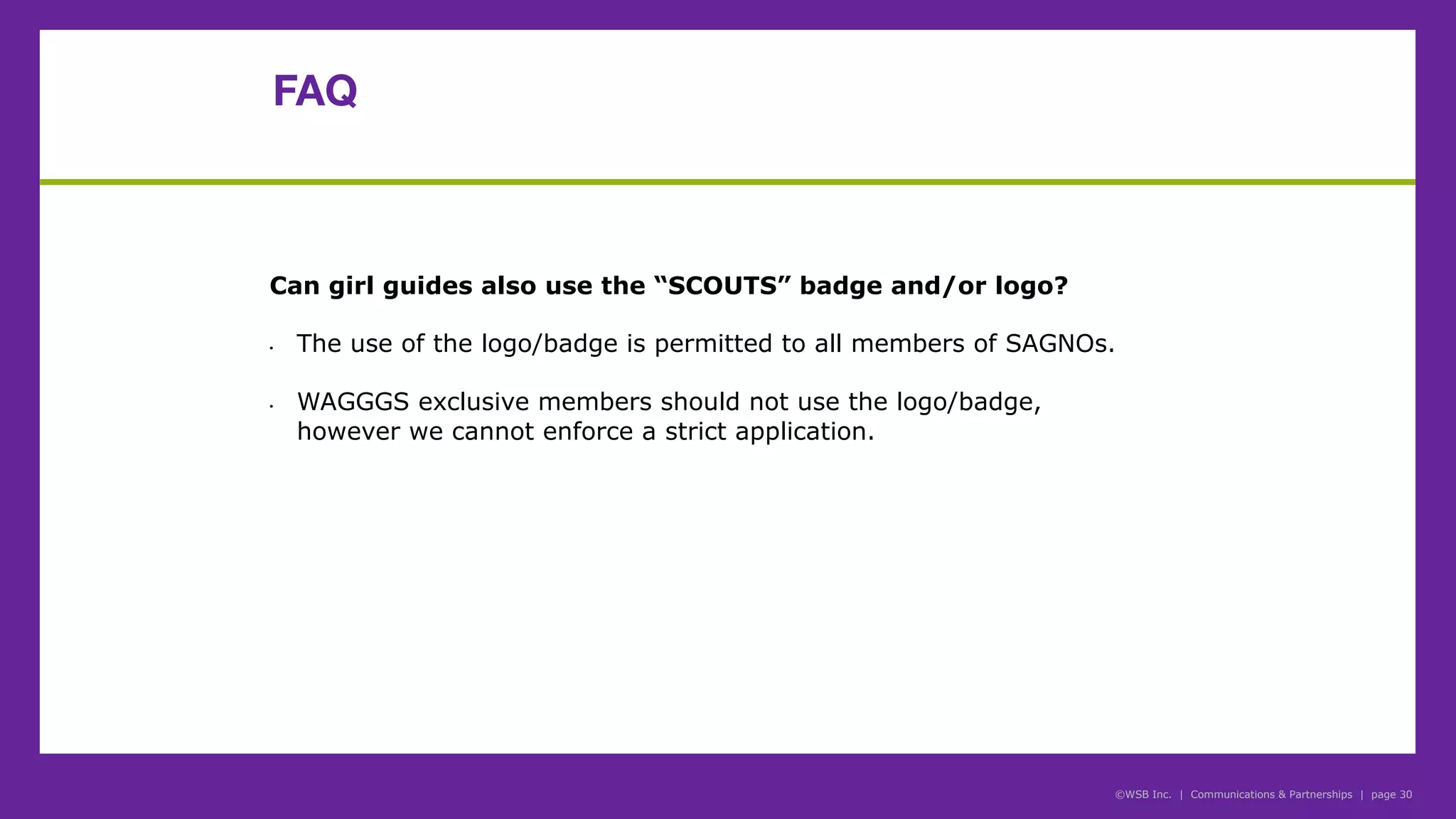 W scouting brand_comercial_use_trademarks_2018 | PPT