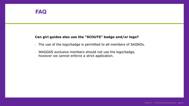 W scouting brand_comercial_use_trademarks_2018 | PPT