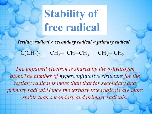 Free Radical | PPTX | Chemistry | Science