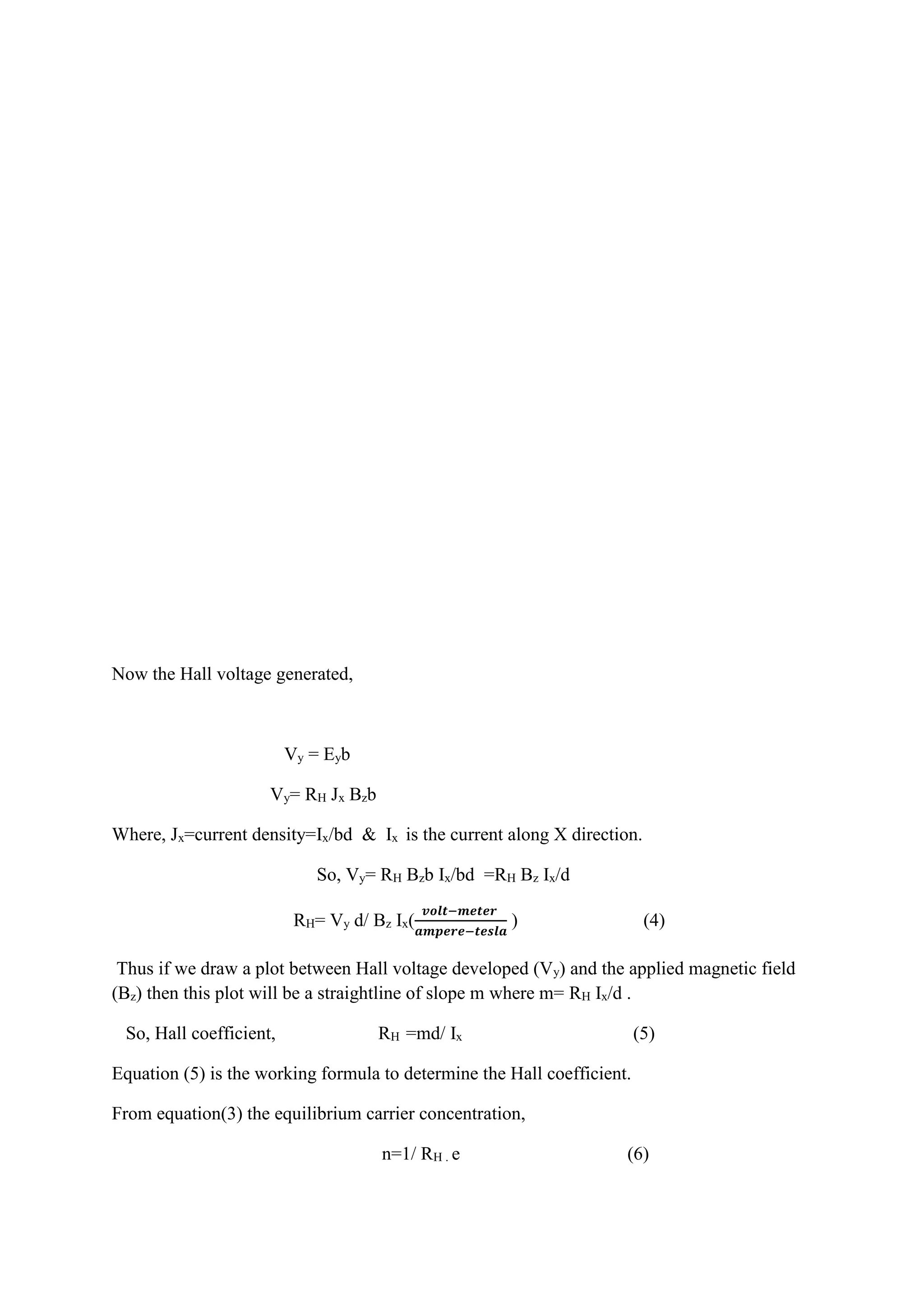 Measurement of Hall coefficient of a semiconductor | PDF