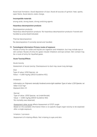 Hals 944 chimassorb 944 70624-18-9 safety data sheet msds sds baoxu ...
