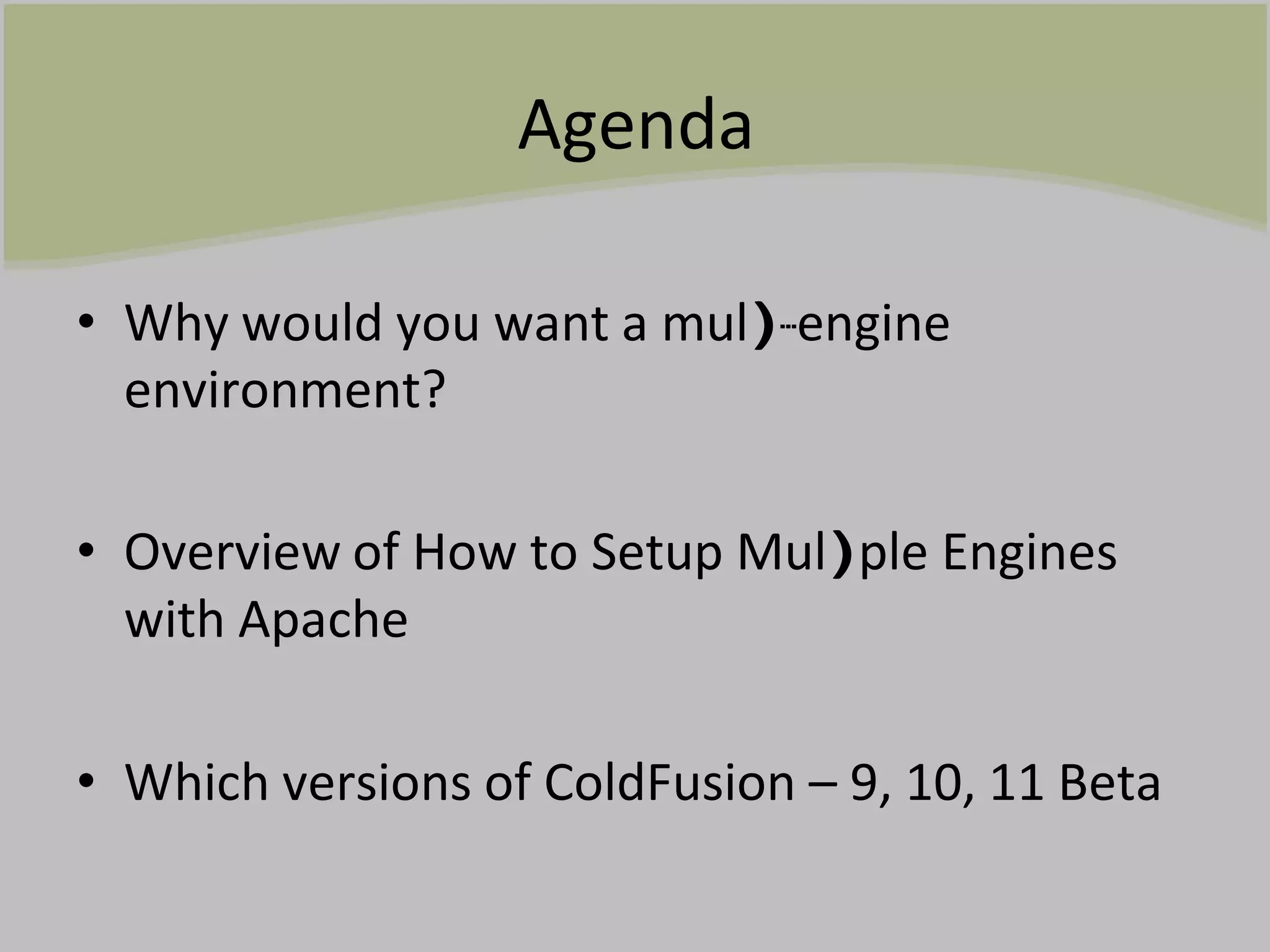 Setting up your multiengine environment Apache Railo ColdFusion | PPT