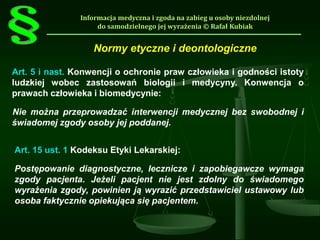 Zgoda na leczenie pacjenta niezdolnego do wyrażenia woli | PDF