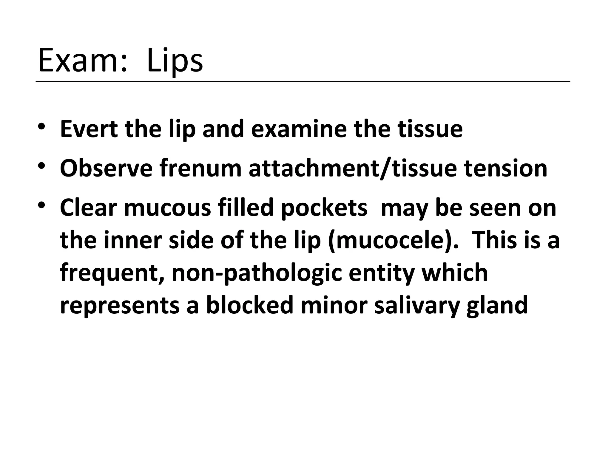 Examination of the oral cavity | PPT