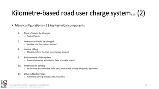 A kilometre based road user charge system proof of concept study | PPT