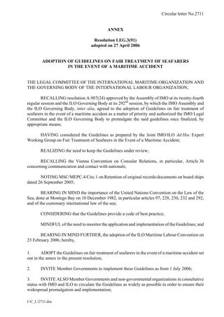 Z guidelines tratement seafearer | PDF | Cruises | Travel Type