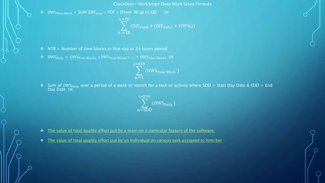 Deep Work Score Calculation | PPT