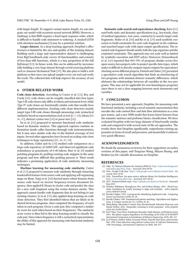 Zhao huang deep sim deep learning code functional similarity | PDF