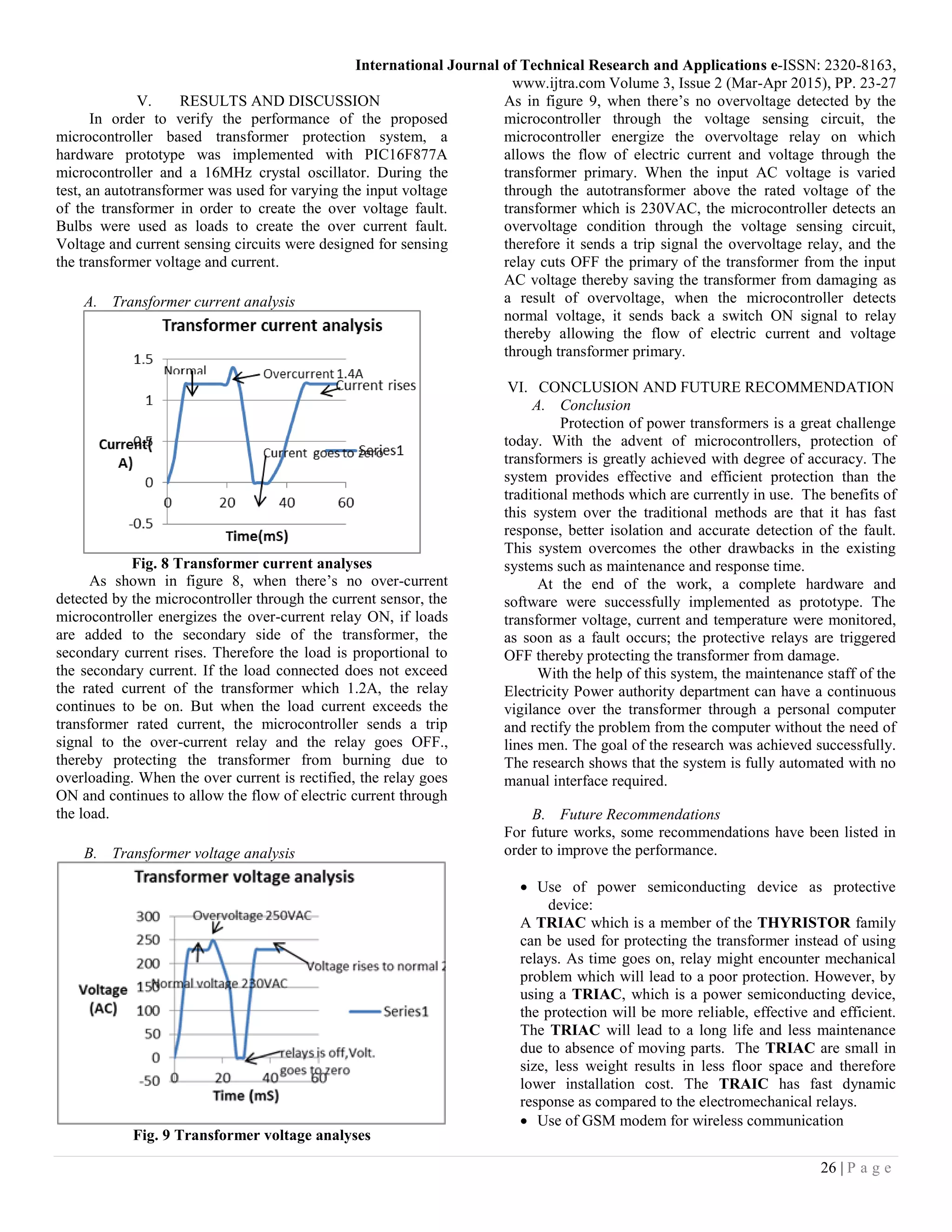 AUTOMATIC METHOD OF PROTECTING TRANSFORMER USING PIC MICROCONTROLLER AS AN ALTERNATIVE TO THE ...