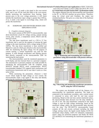 AUTOMATIC METHOD OF PROTECTING TRANSFORMER USING PIC MICROCONTROLLER AS AN ALTERNATIVE TO THE ...
