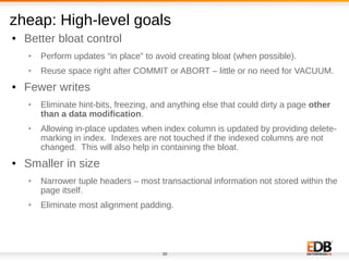 The Future of zHeap | PDF