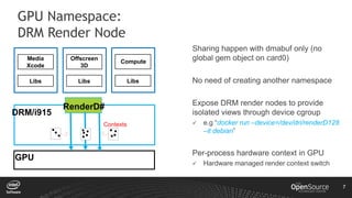GPU Acceleration for Containers on Intel Processor Graphics | PPT