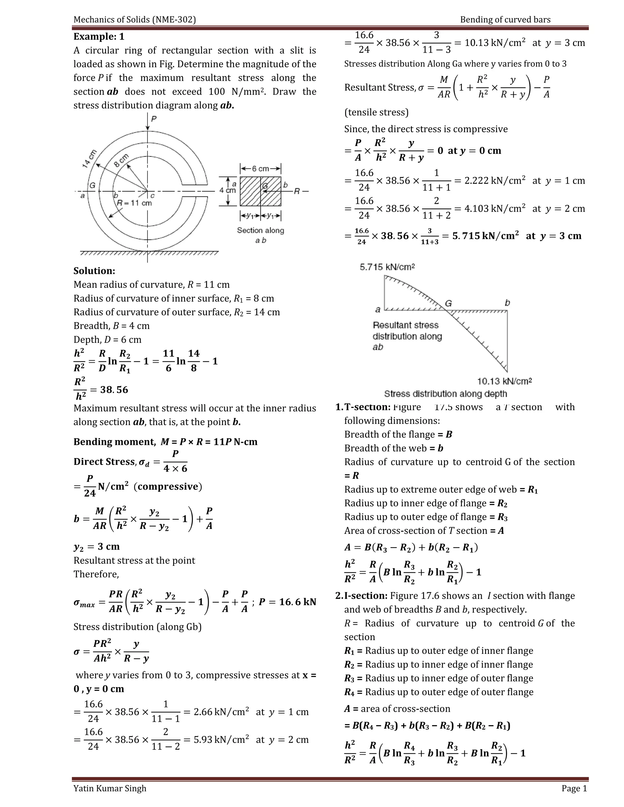 Numericals curved bar | PDF