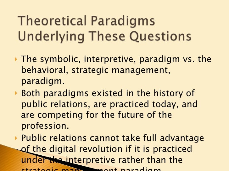 The Shifting Paradigm of Public Relations