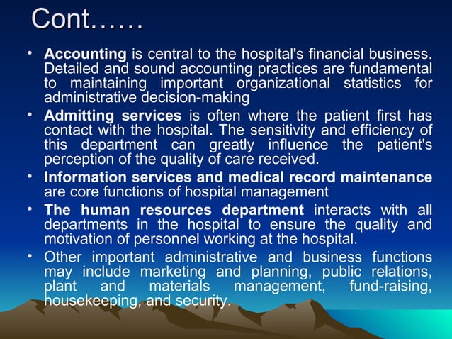 Hospital Administration | PPT